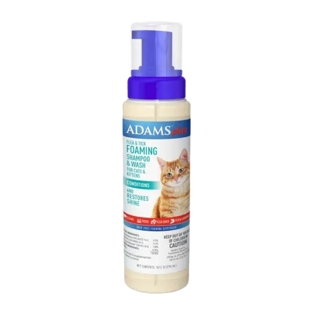 Adams Plus Flea & Tick Foaming Shampoo & Wash for Cats & Kittens 1ea/1 ...
